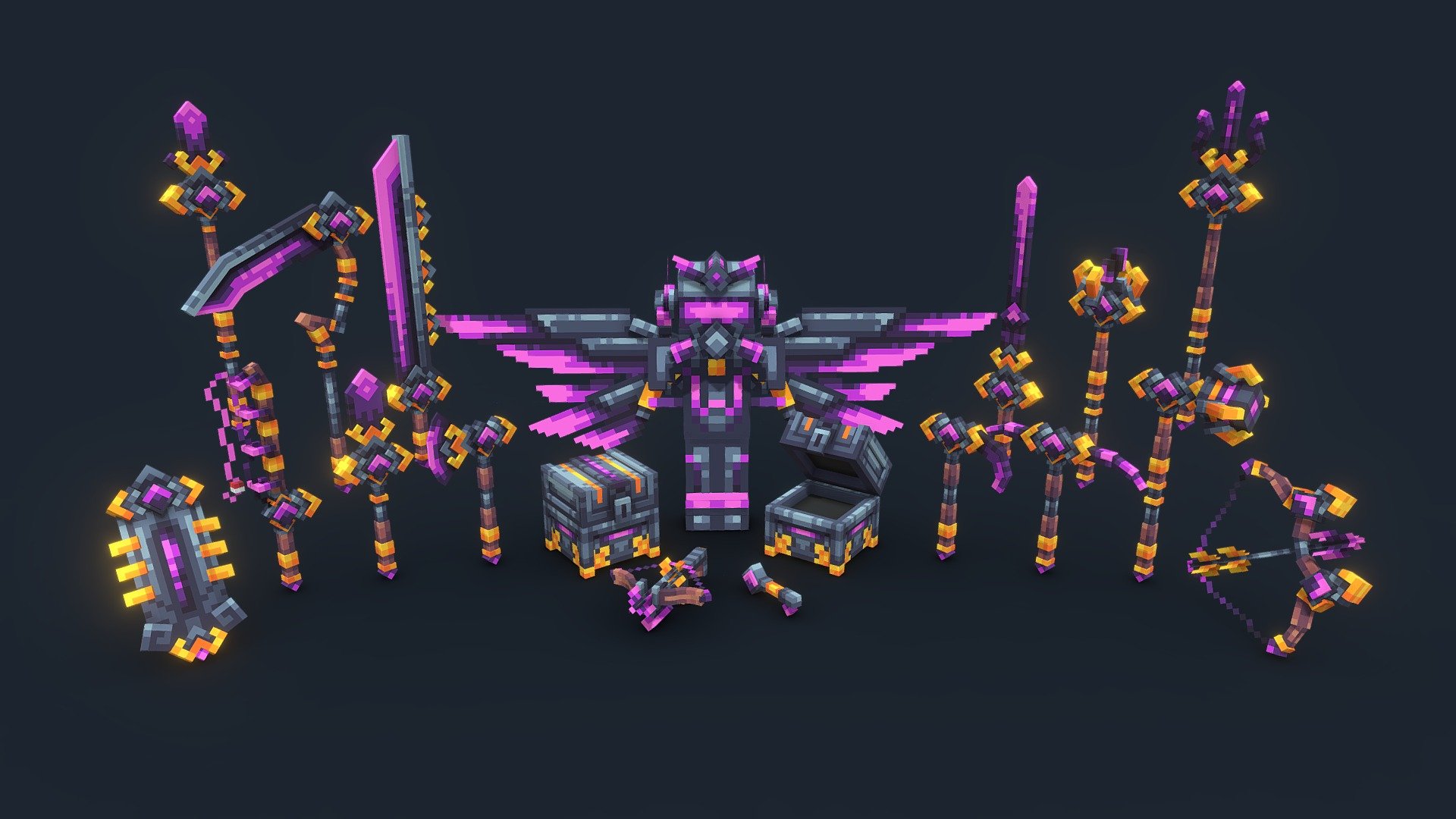 Nora Weapons & Tools Set - 3D model by Polygony (@polygonymc) [3e27e11 ...