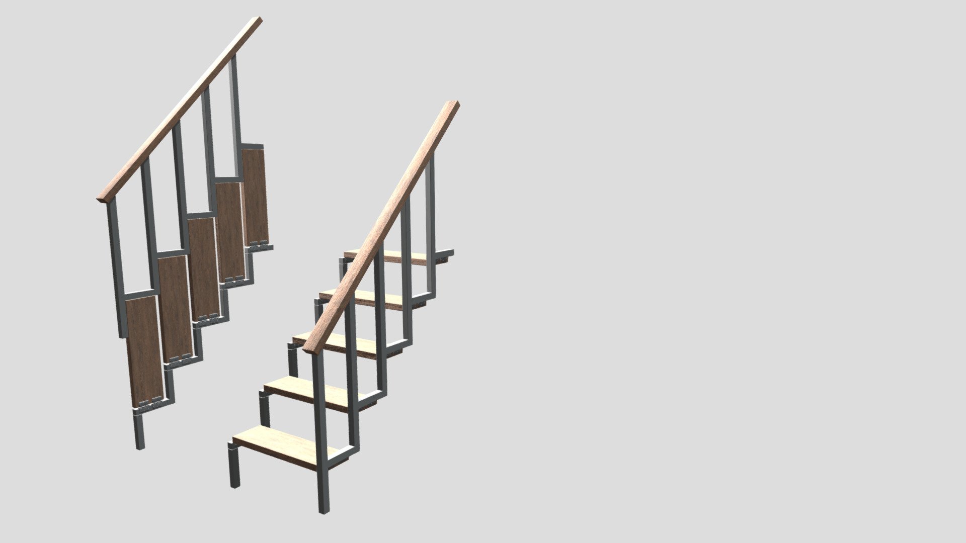 Collapisble stairs - Download Free 3D model by Kalabaris (@kalabwood ...
