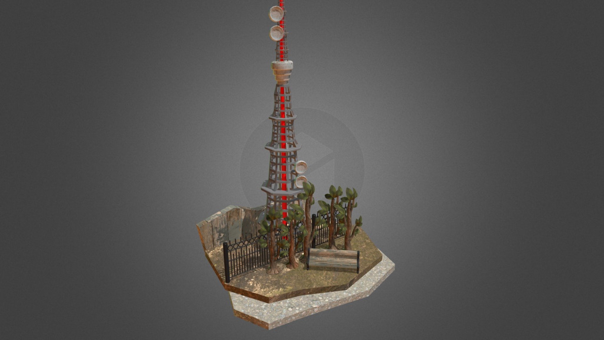Tele Tower - 3D model by milamila [3e2d13e] - Sketchfab