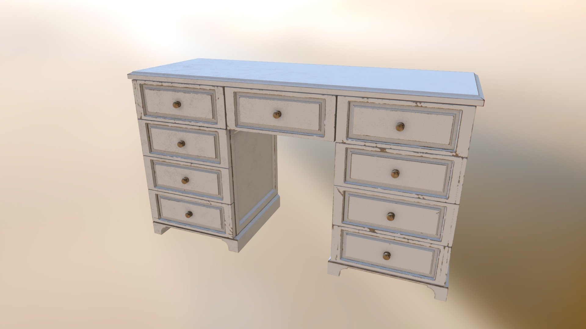 White Desk - 3D model by NightHawk (@ninjaknighthawk0) [3e2d8b0 ...