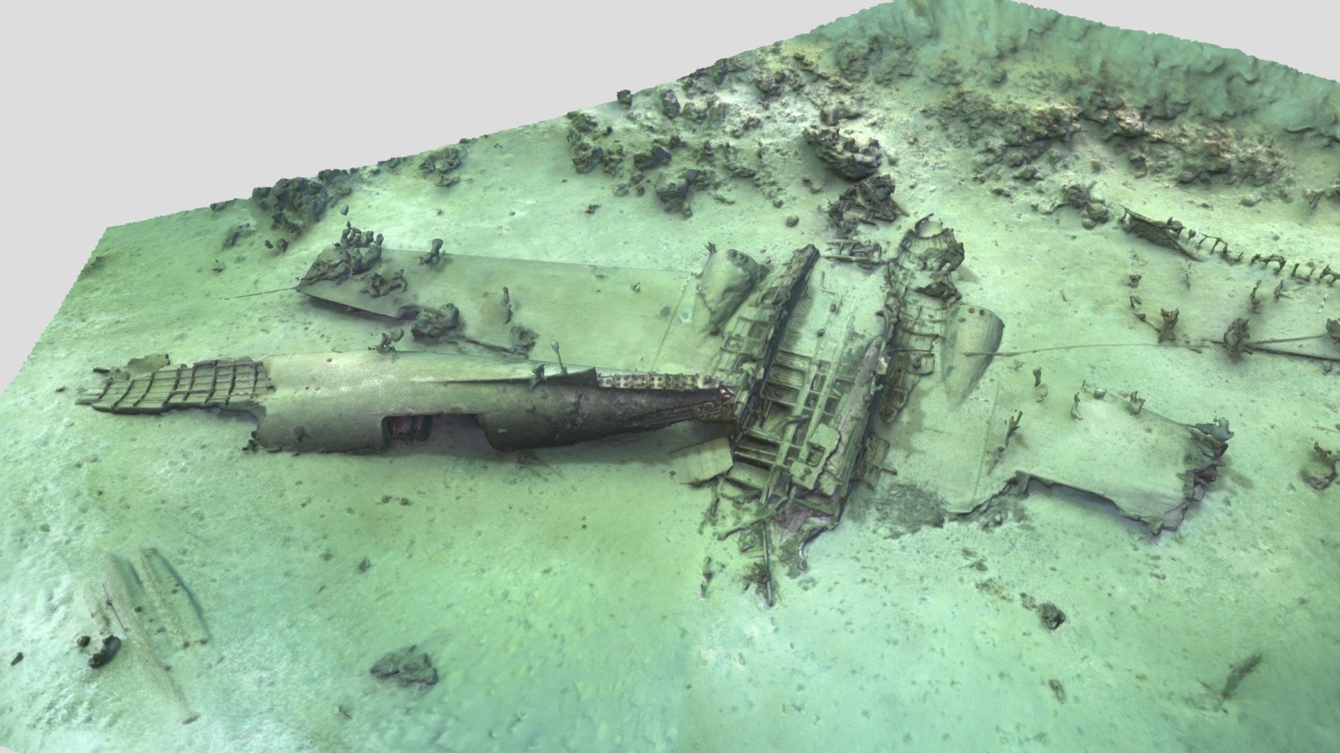 DC-3 Plane Wreck, Roatan, Honduras - Buy Royalty Free 3D model by ...