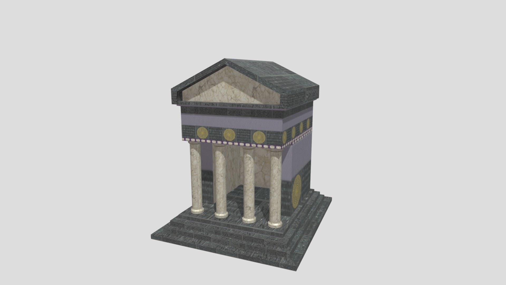 greco-roman temple - 3D model by mikegoh [3e3754f] - Sketchfab