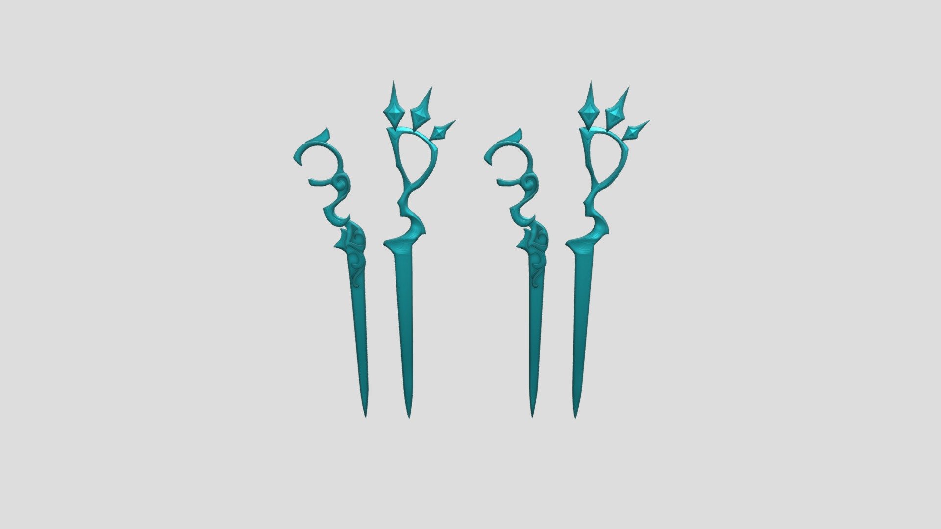LOL Gwen Scissors 3D model - 3D model by samuel_kero [3e3858b] - Sketchfab