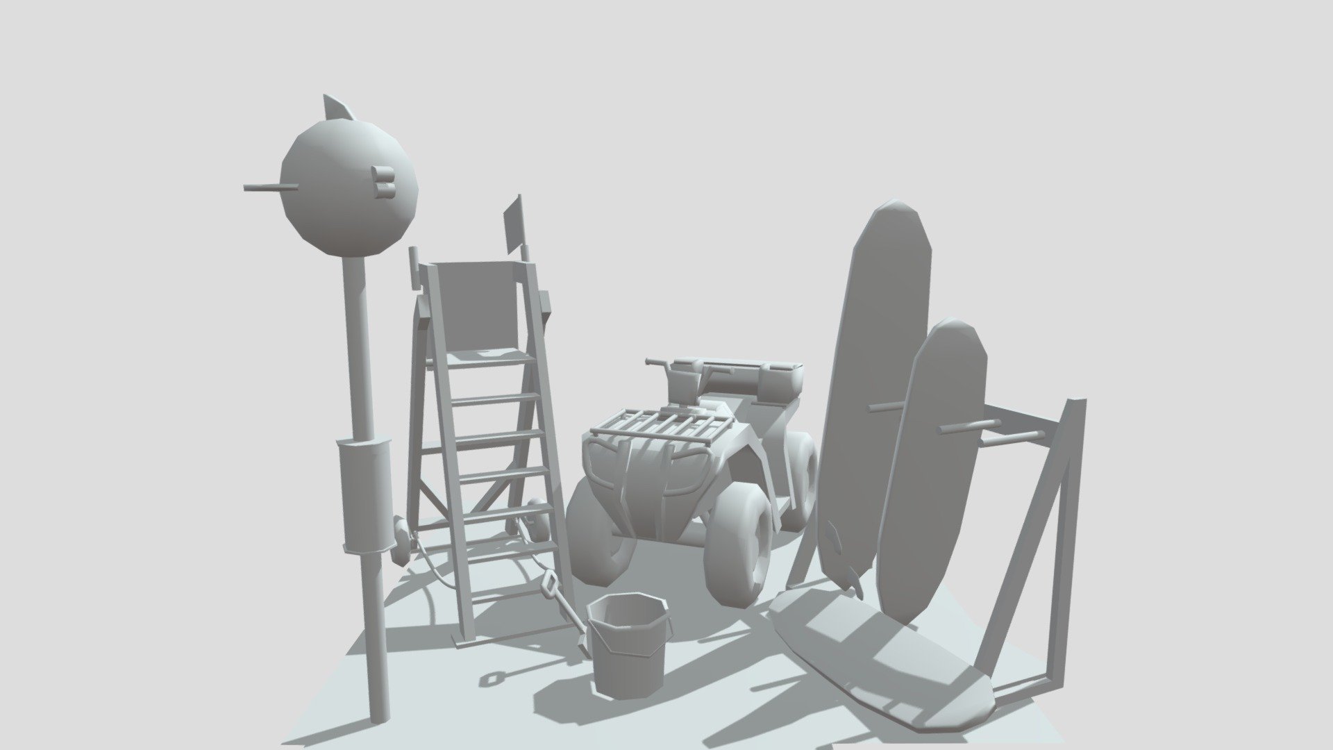 5 modeled props - 3D model by JanVandecasteele [3e3c811] - Sketchfab