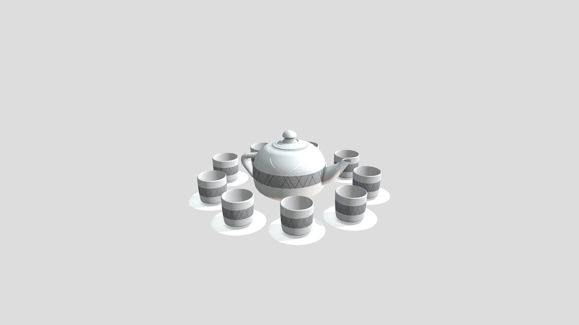 Tea set - 3D model by GTKamigauti [3e3e2e2] - Sketchfab