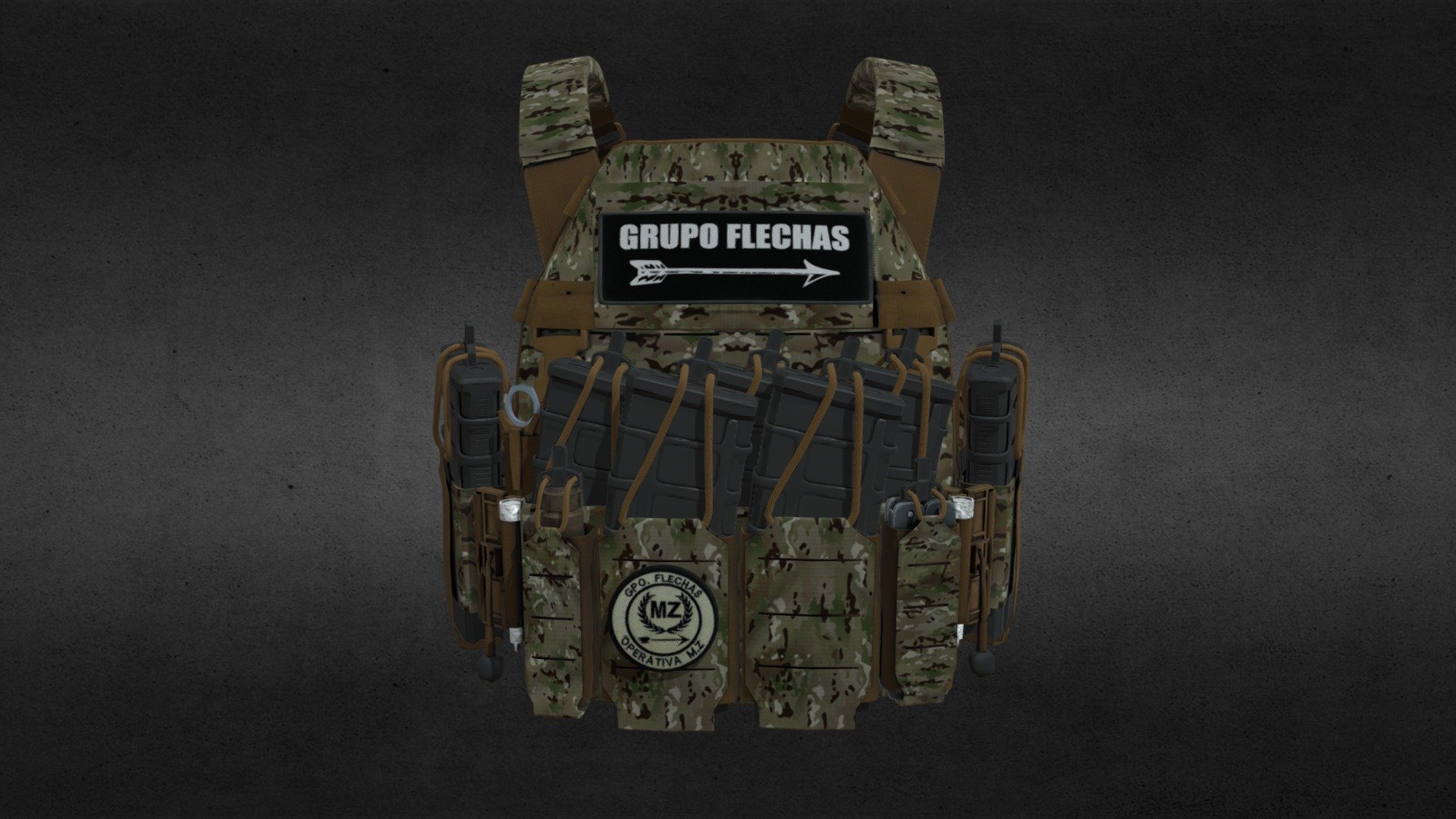 Plate carrier (chaleco antibalas) operativa mz - 3D model by Juan pablo ...