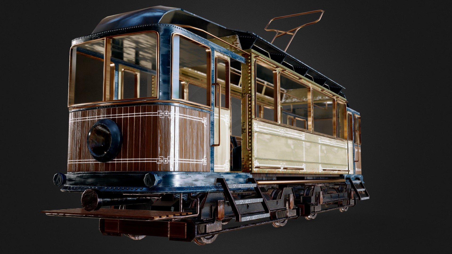 old worn tram train - Buy Royalty Free 3D model by spartan3465 [3e425e9 ...