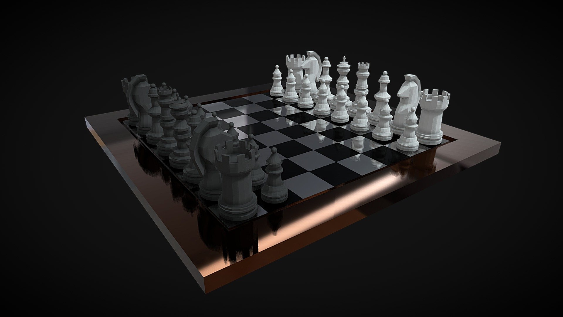 Chess Board - 3D model by Raphael Frei (@raphafrei) [3e4545e] - Sketchfab