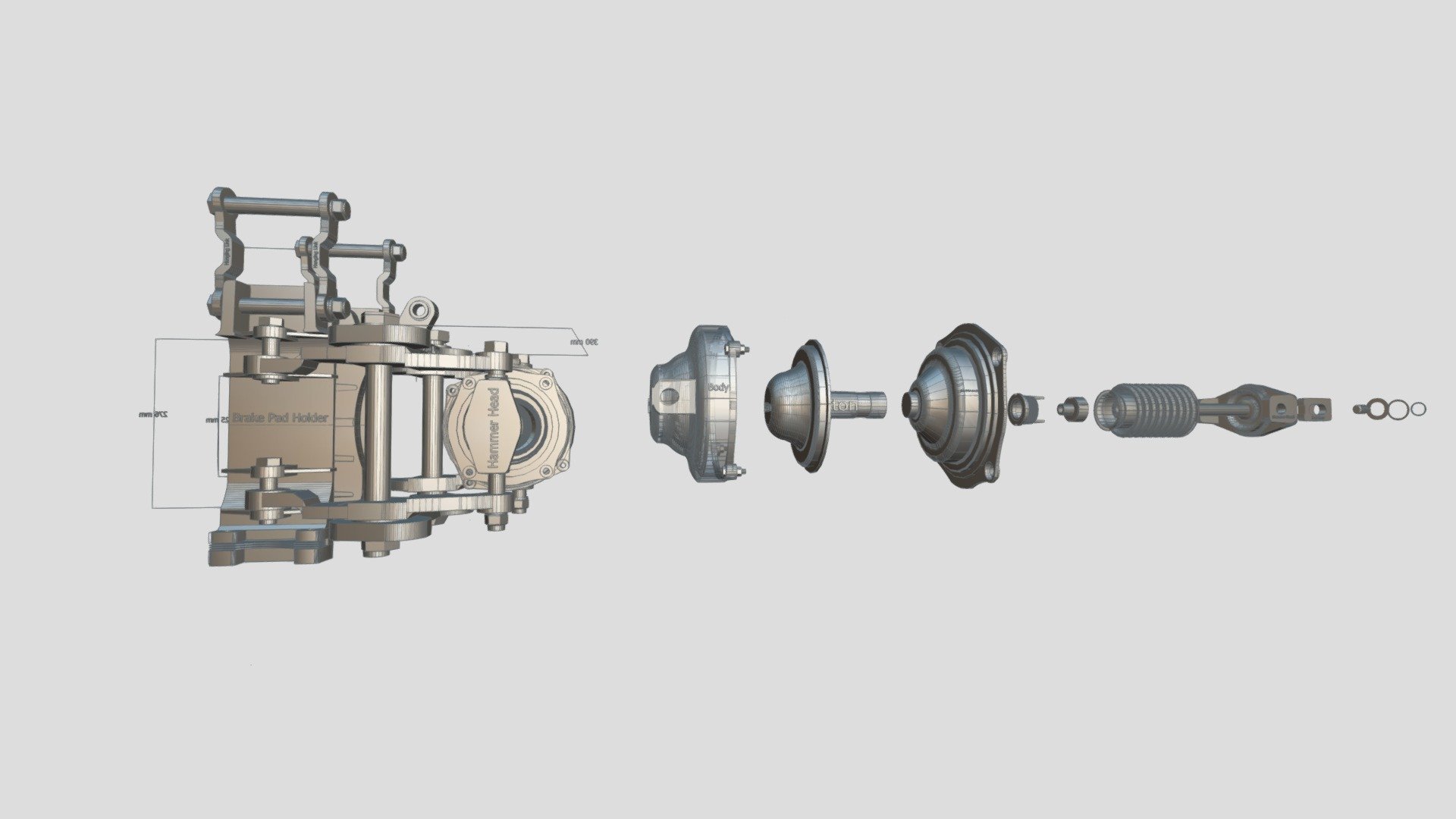 Brake Caliper & Actuator LHB FIAT - 3D model by John Galt (@yadvendu ...