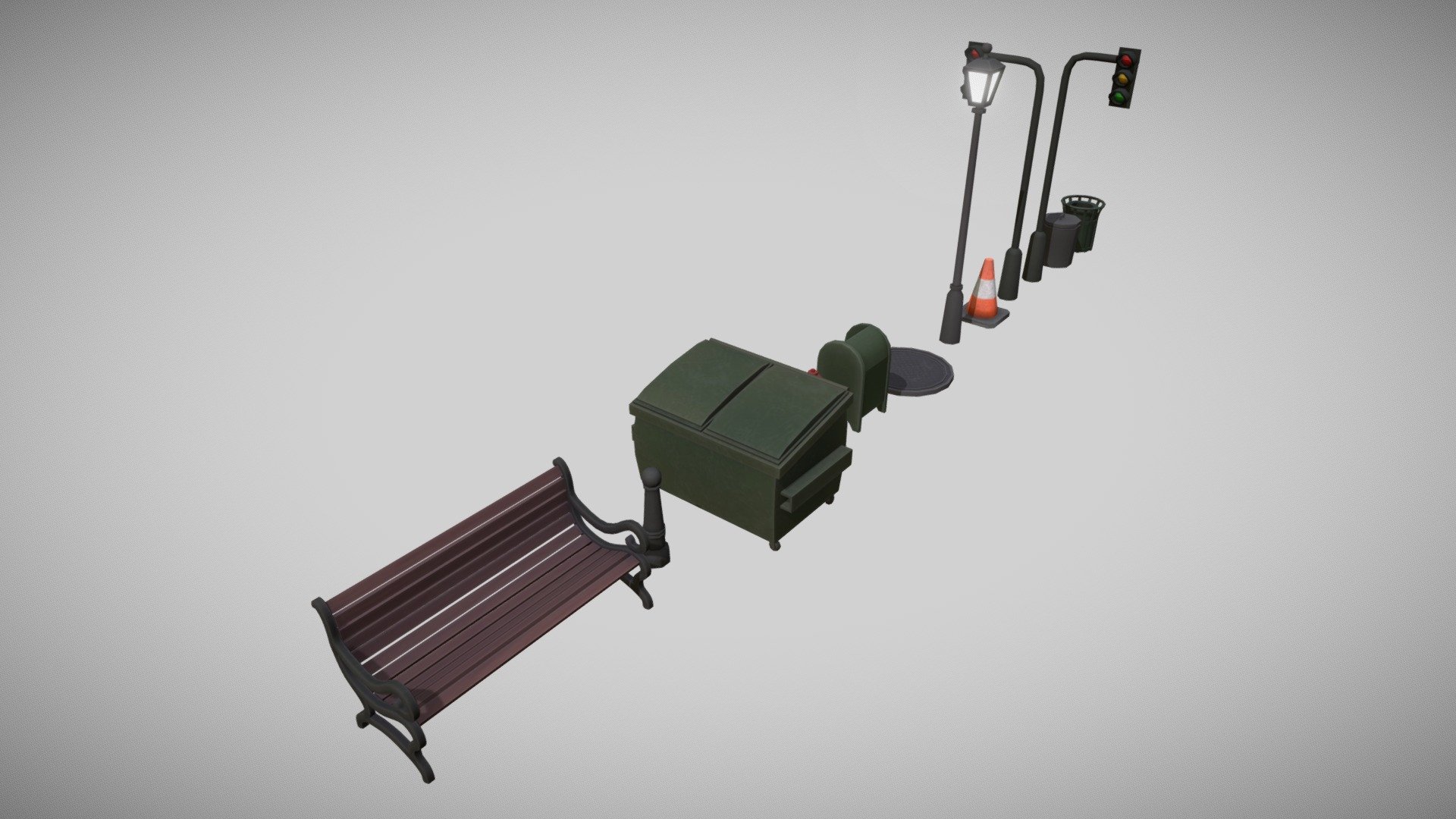 Street Props - 3D model by gunes.duyul [3e514e4] - Sketchfab