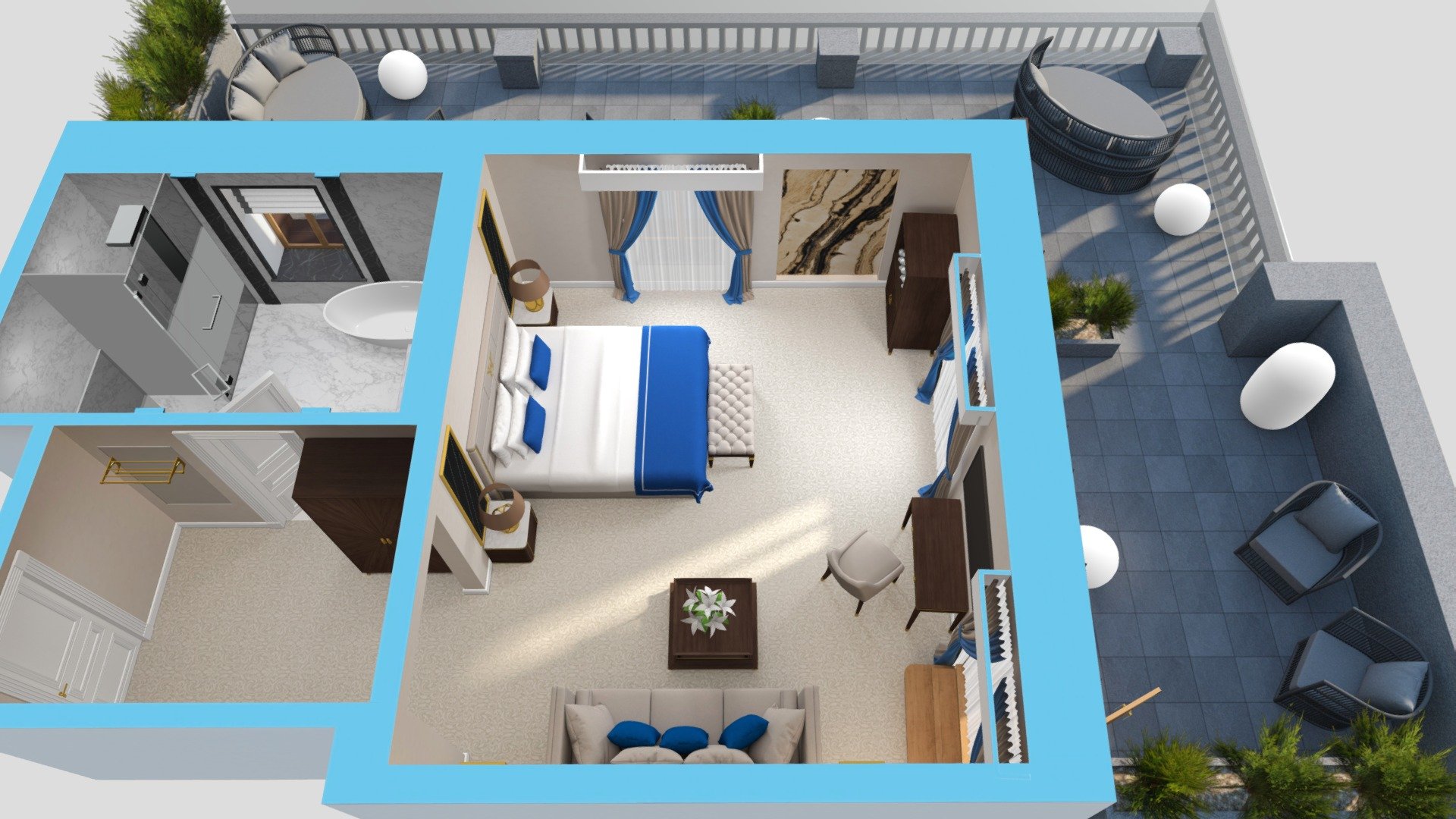 Terrace Junior Suite - 3D model by Wawelberg (@wawelberghotel) [3e5396e ...