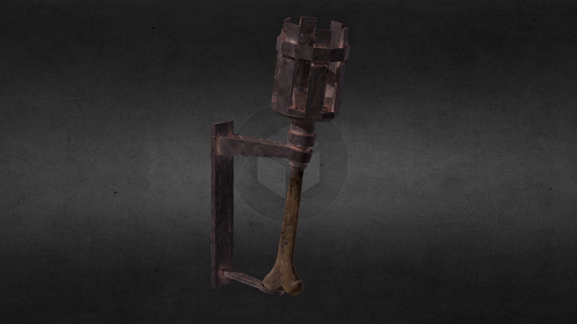 Rusted Dungeon Sconce - 3D model by MimicBert [3e56c85] - Sketchfab