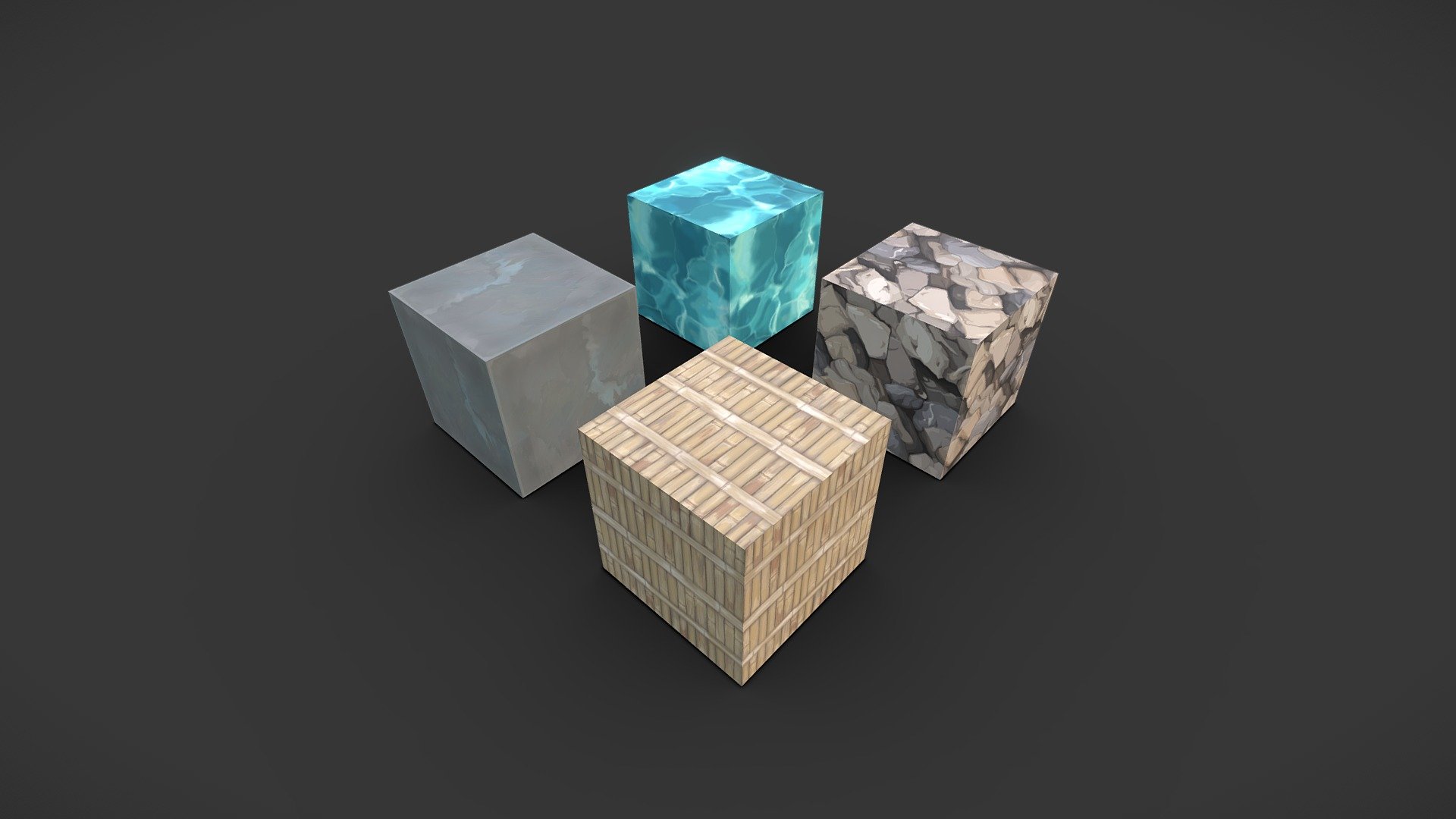 Cubes Hand Painted Textures - 3D model by goodvind [3e59cf4] - Sketchfab