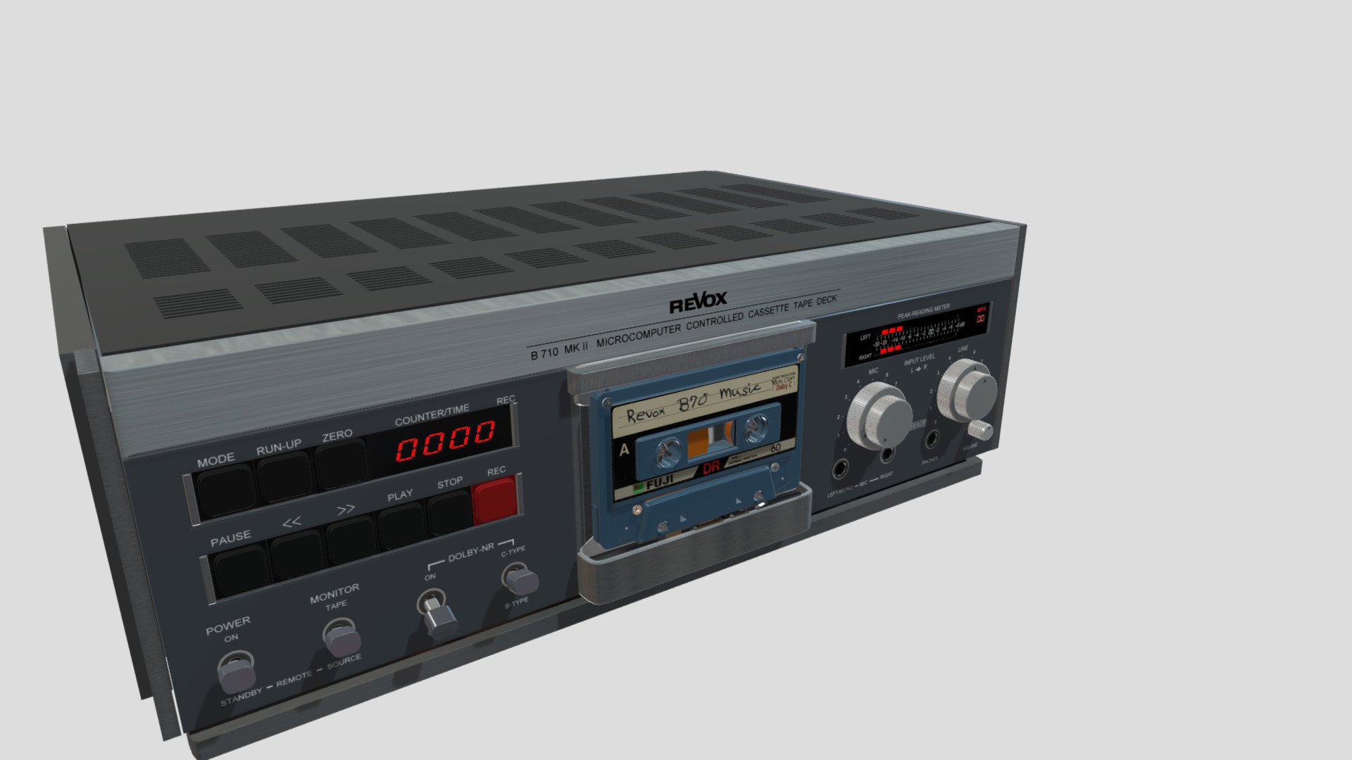 Revox B710 cassette deck - 3D model by jvin [3e5b174] - Sketchfab
