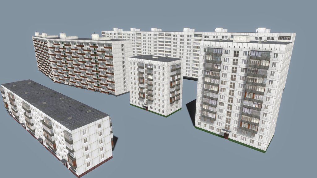 Soviet and Russia buildings - A 3D model collection by xanderbass ...