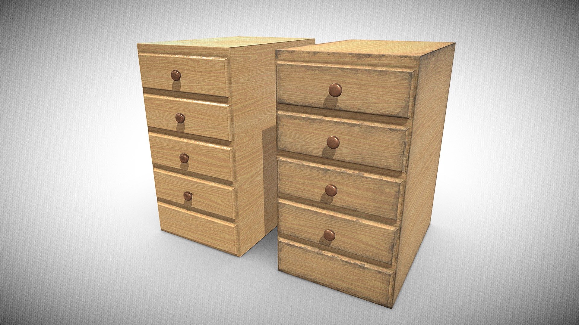 Pair of small draws - Buy Royalty Free 3D model by Sousinho [3e669b1 ...
