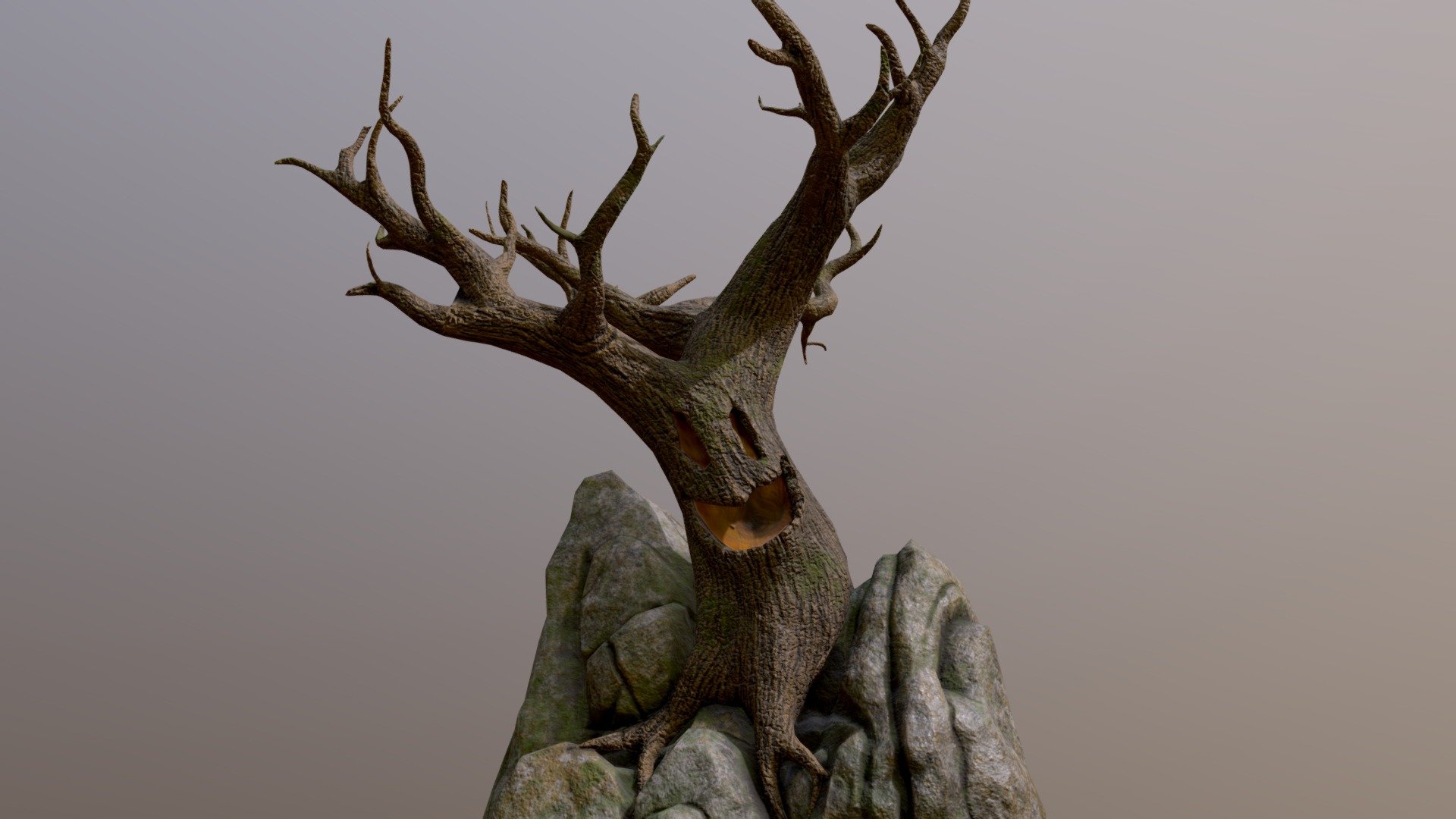 Happy Little Demonic Tree - 3D model by Kevin.Popescu [3e6d2e8] - Sketchfab