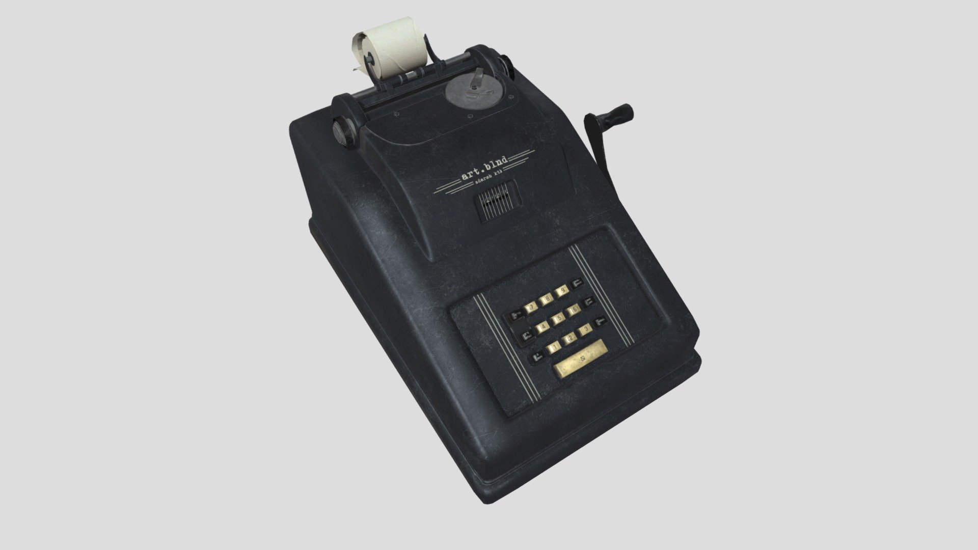 Vintage Adding Machine 1948 Model - Download Free 3D model by adarshktk ...