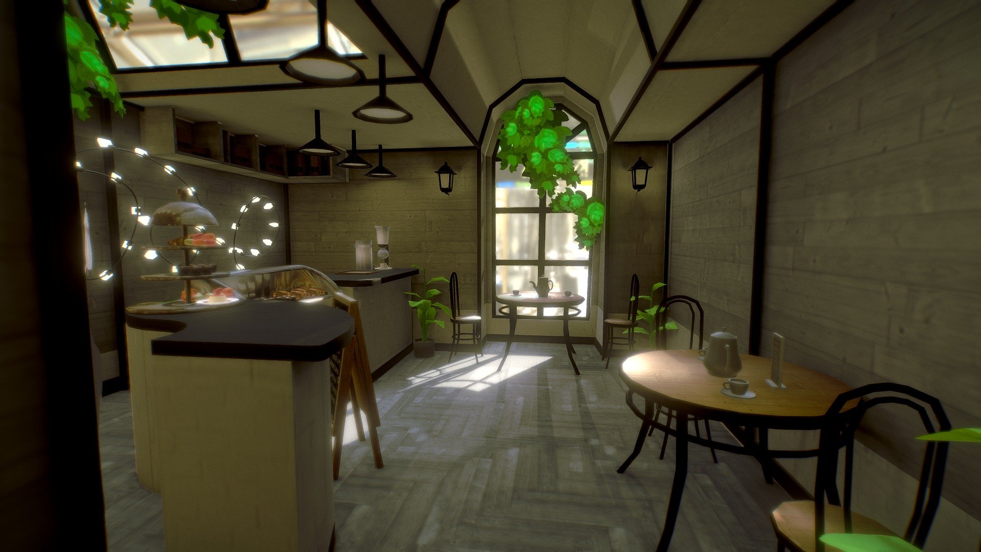 Cozy Morning in a Cafe | 3D Editor Challenge - Download Free 3D model ...
