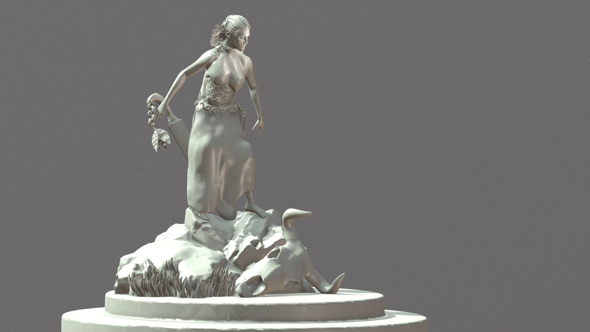 Female Warrior - 3D model by Kreseus [3e74d62] - Sketchfab