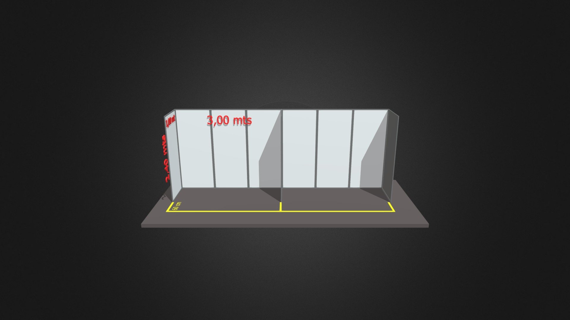 stands 3x1,60 - 3D model by hajhonalexander [3e75c82] - Sketchfab