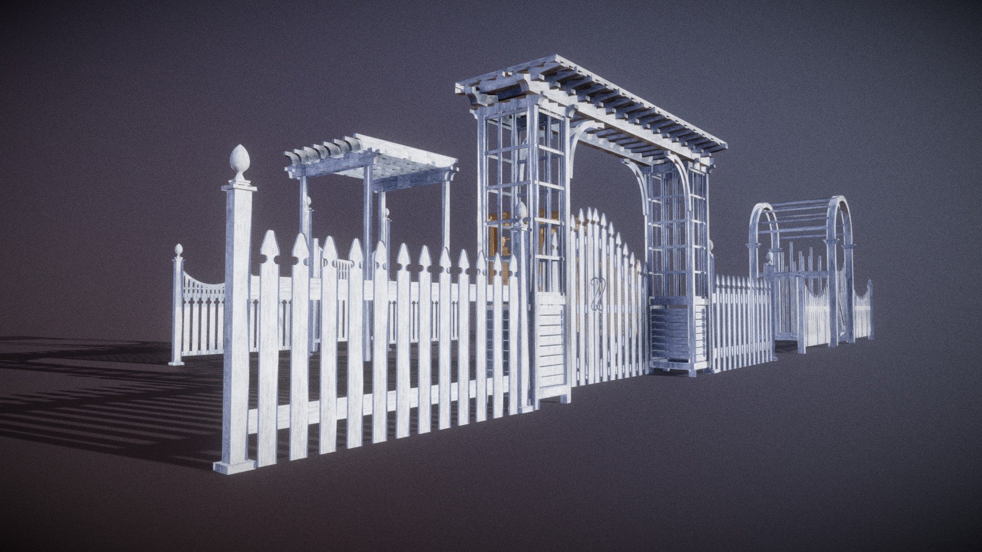 Modular Wooden Fence Collection - Buy Royalty Free 3D model by Nicholas ...