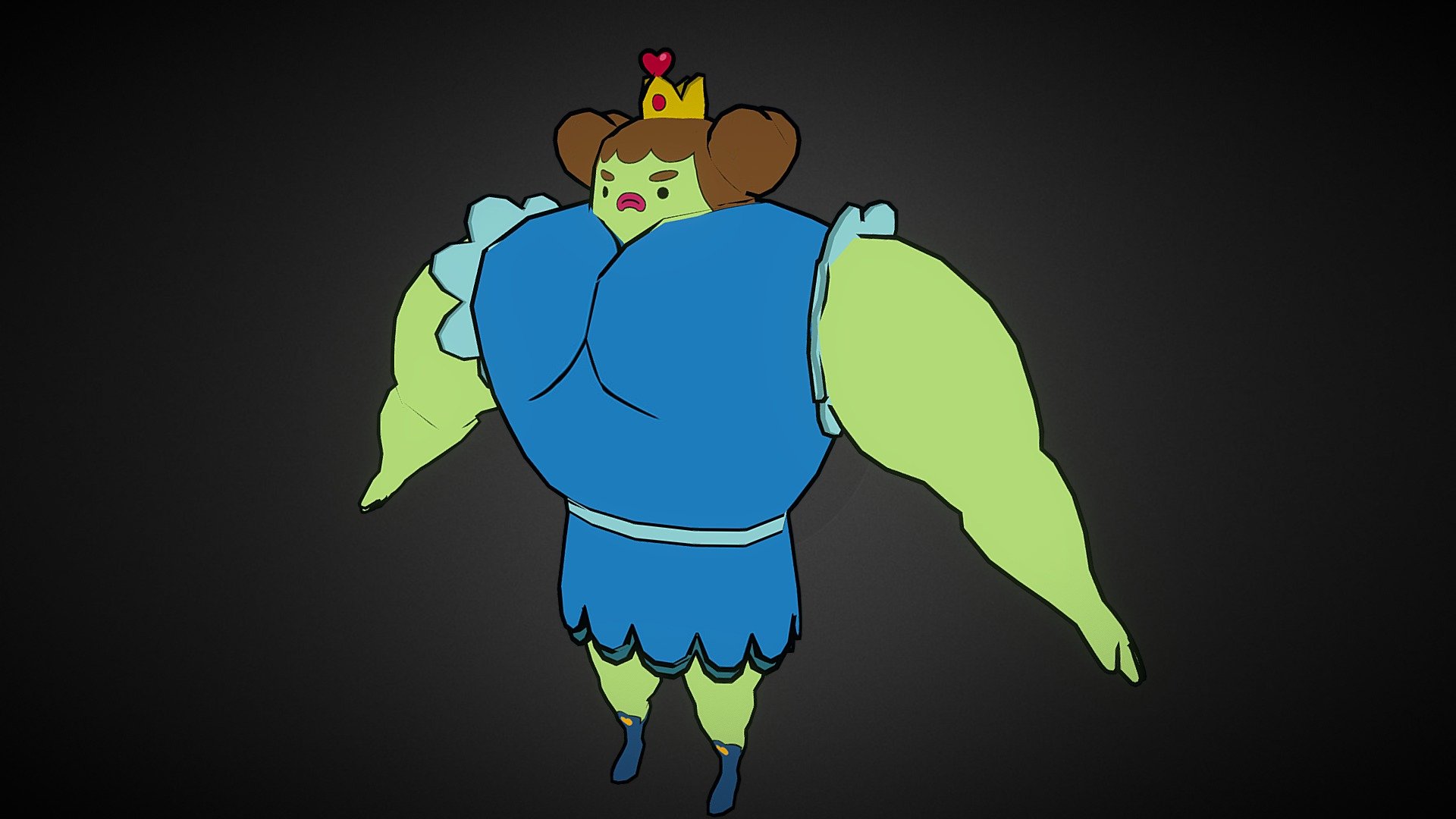 Adventure Time Heroes muscle princess - 3D model by coolplay ...