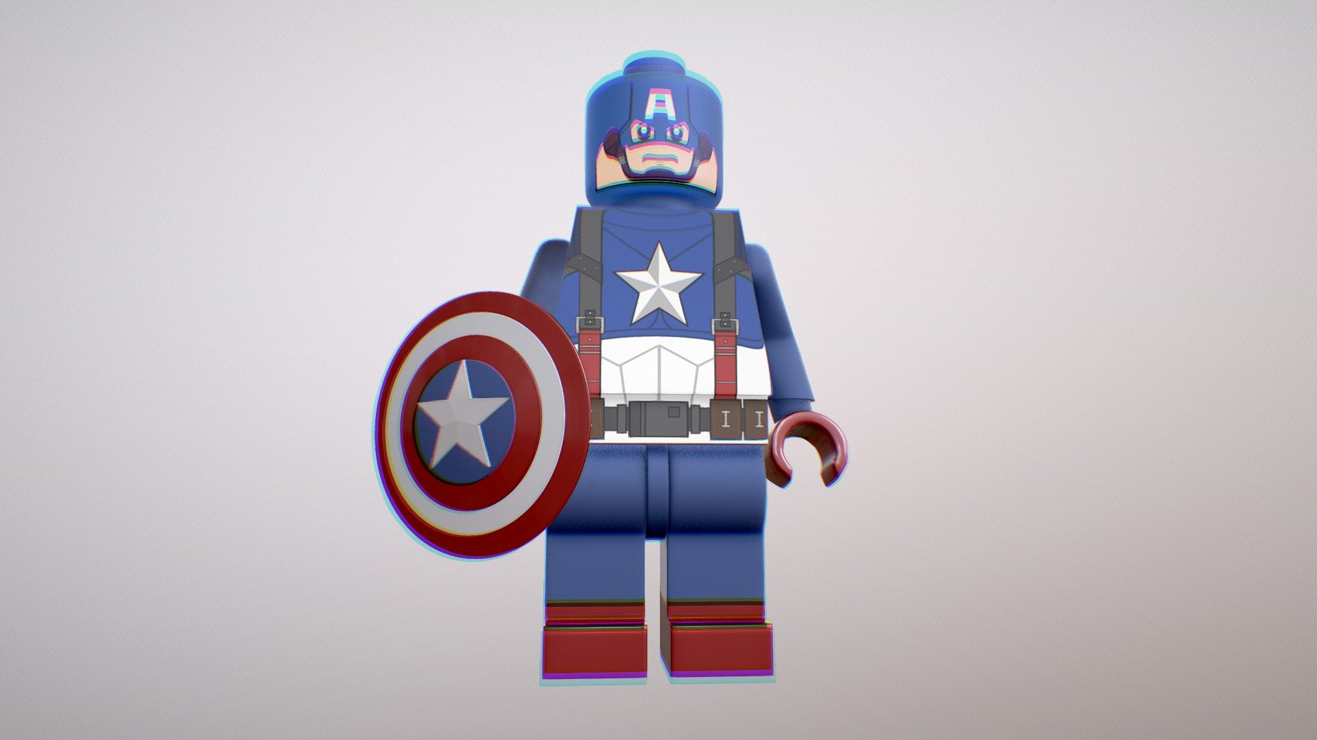 Captain America - LEGO - 3D model by AlejandraReyes [3e83f1d] - Sketchfab