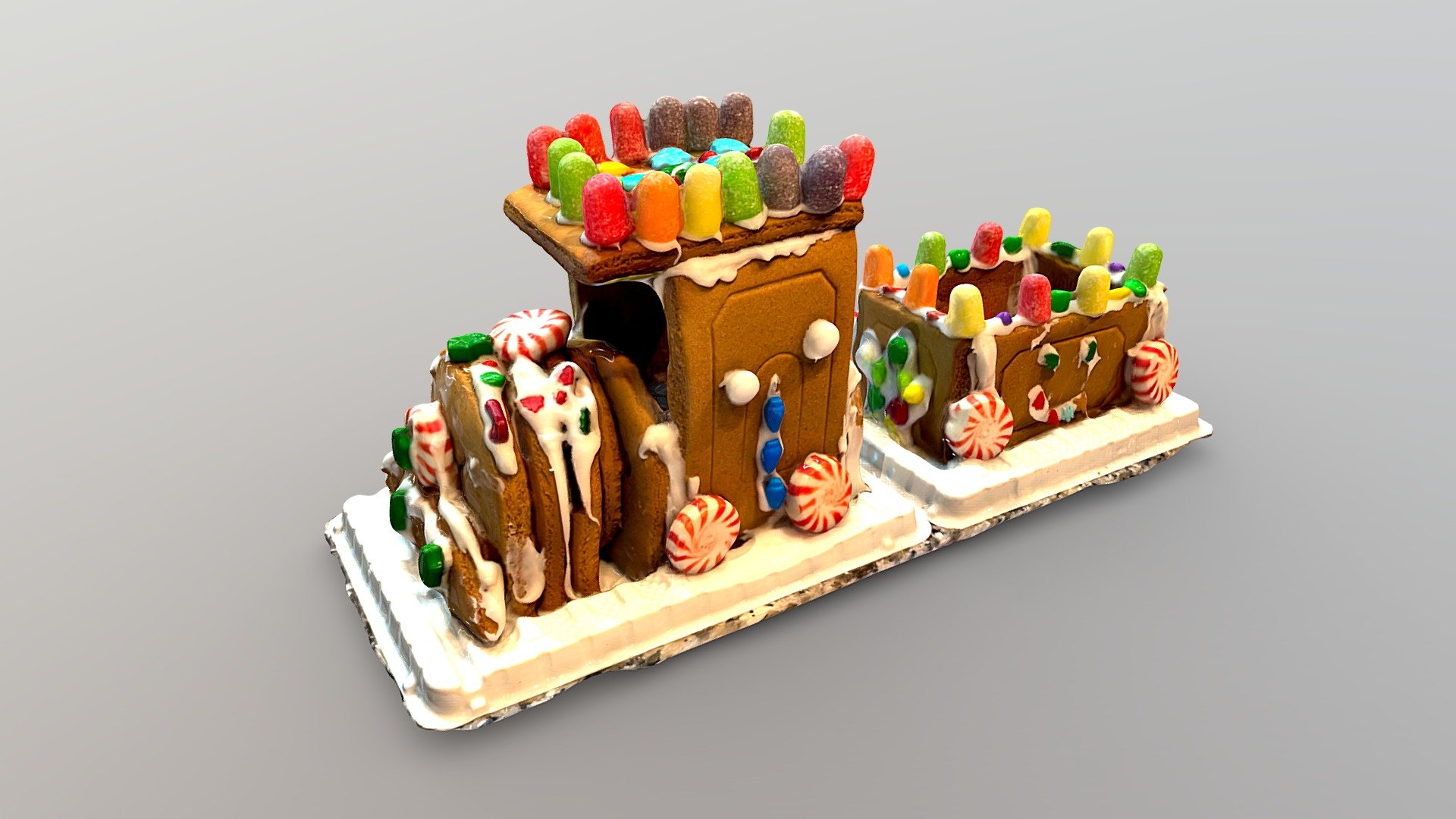 Gingerbread Christmas Train - 3D model by seanjackins [3e87cc7] - Sketchfab