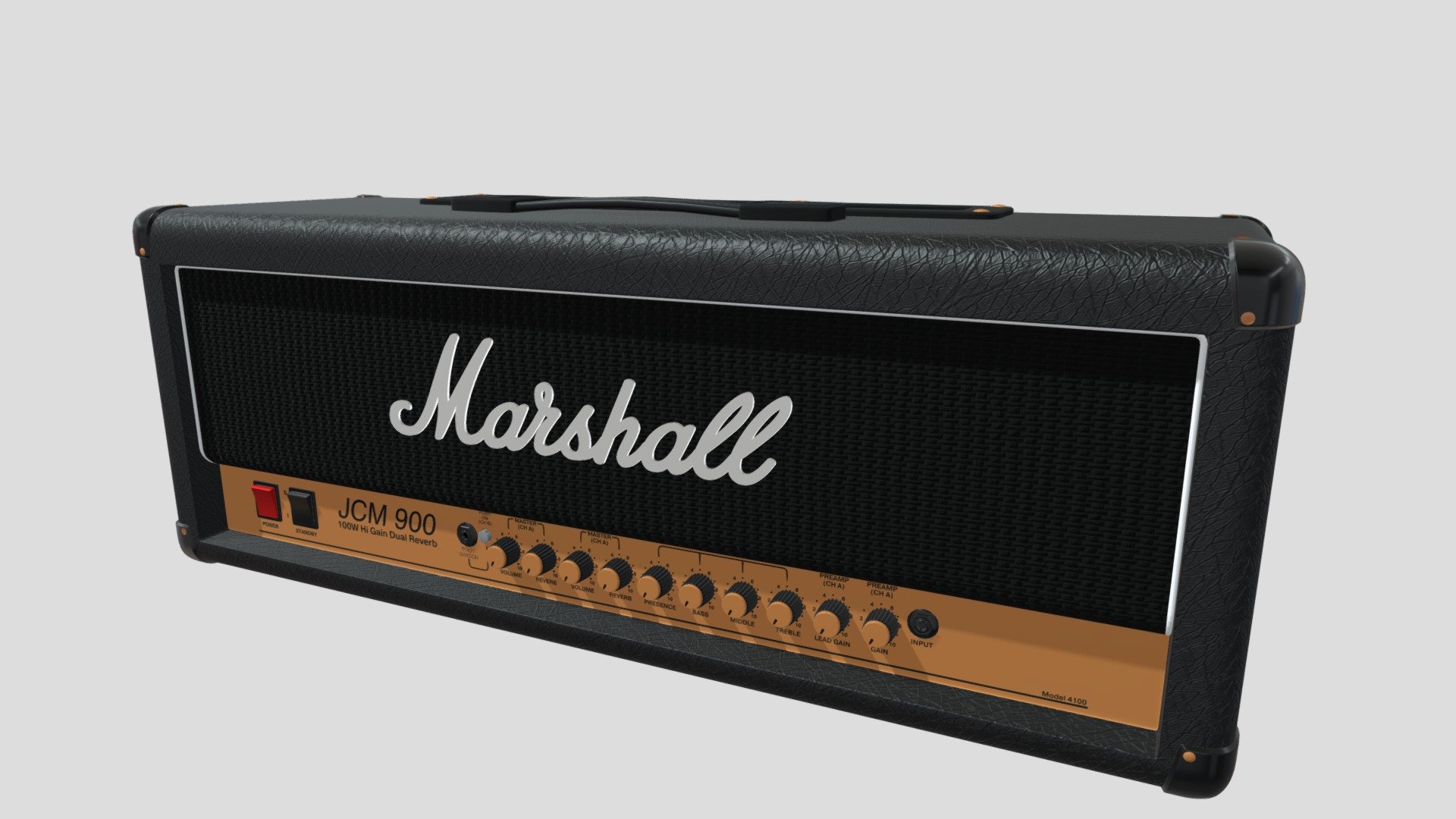 Marshall JCM 900 Guitar Amplifier 3D model - 3D model by ...