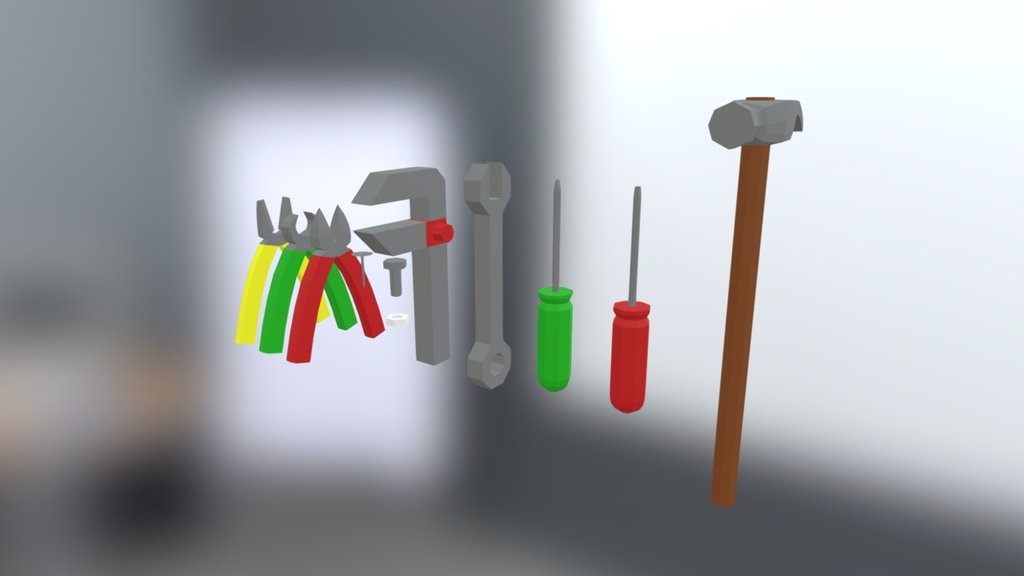 Modern Tools - 3D model by Phoenix (@blenderphoenix) [3e8bc2f] - Sketchfab