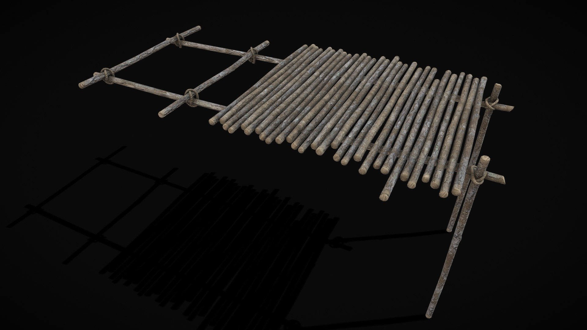 Primitive Tree Tied Fish Skinning Table - Buy Royalty Free 3D model by ...