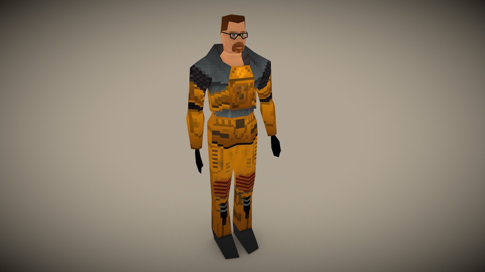lowpoly gordon freeman - 3D model by badams3D [3e91a46] - Sketchfab