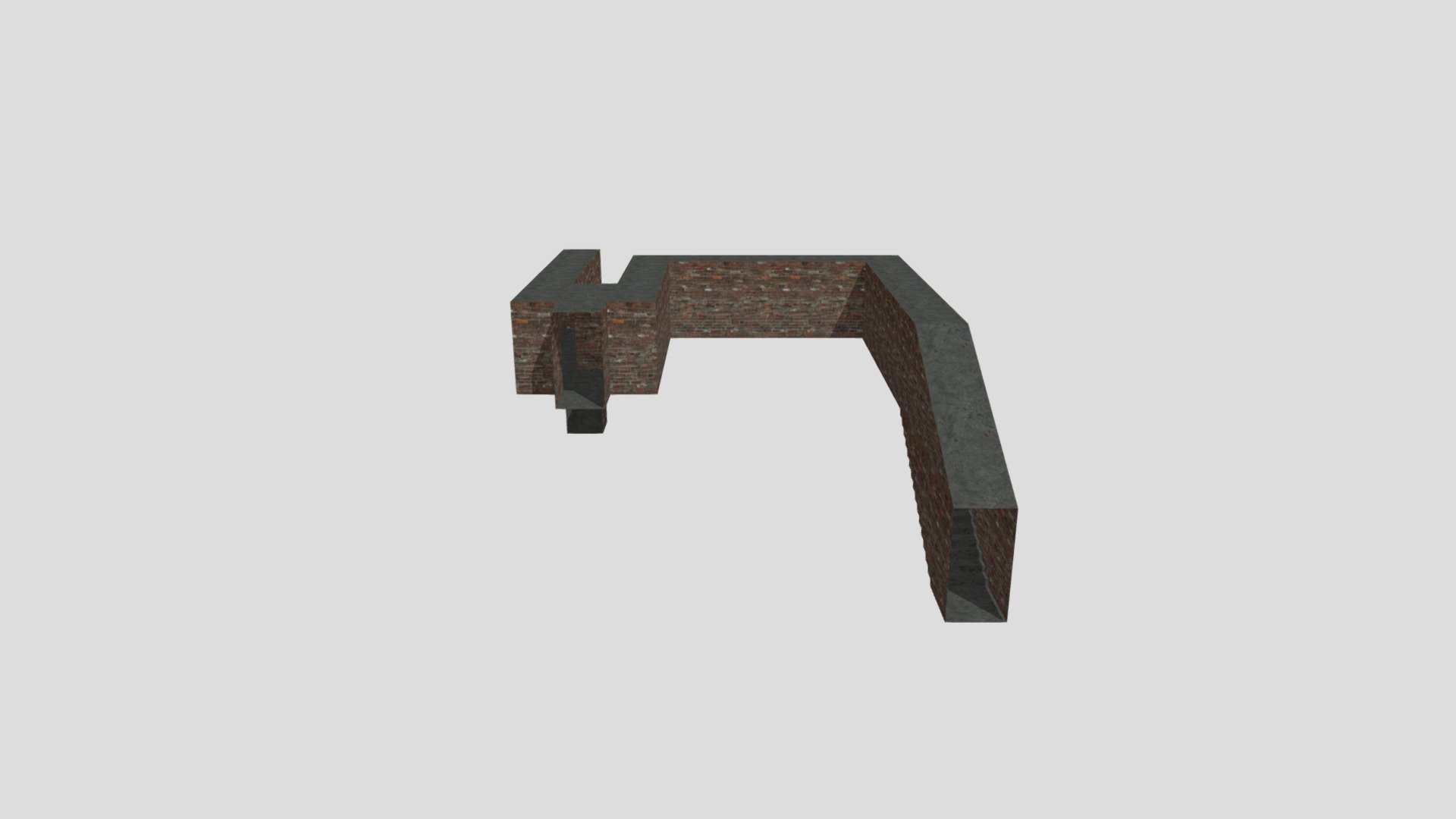 SCP 087-B Corridor with Hole (Left) - Download Free 3D model by SCP ...