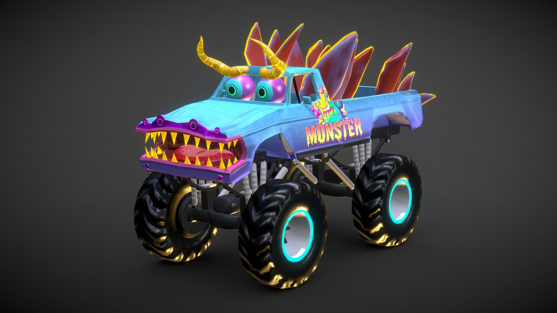 Monster Truck Beast - Game ready - 3D model by rubykube (@rubikube ...