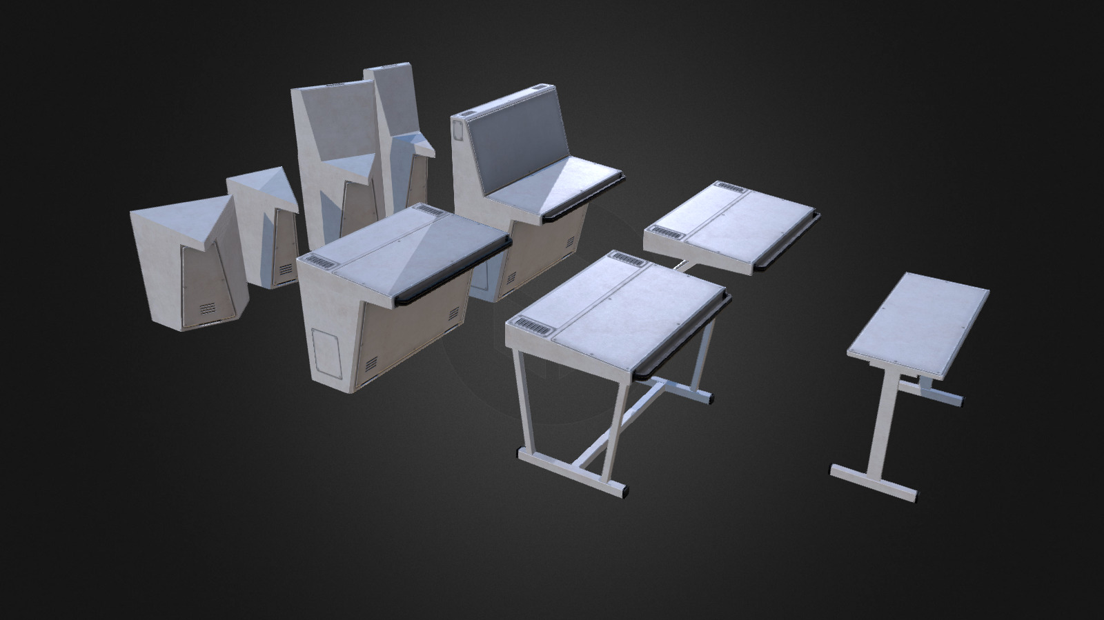 Control Center Desk - 3D model by 3dcaster [3e9508d] - Sketchfab