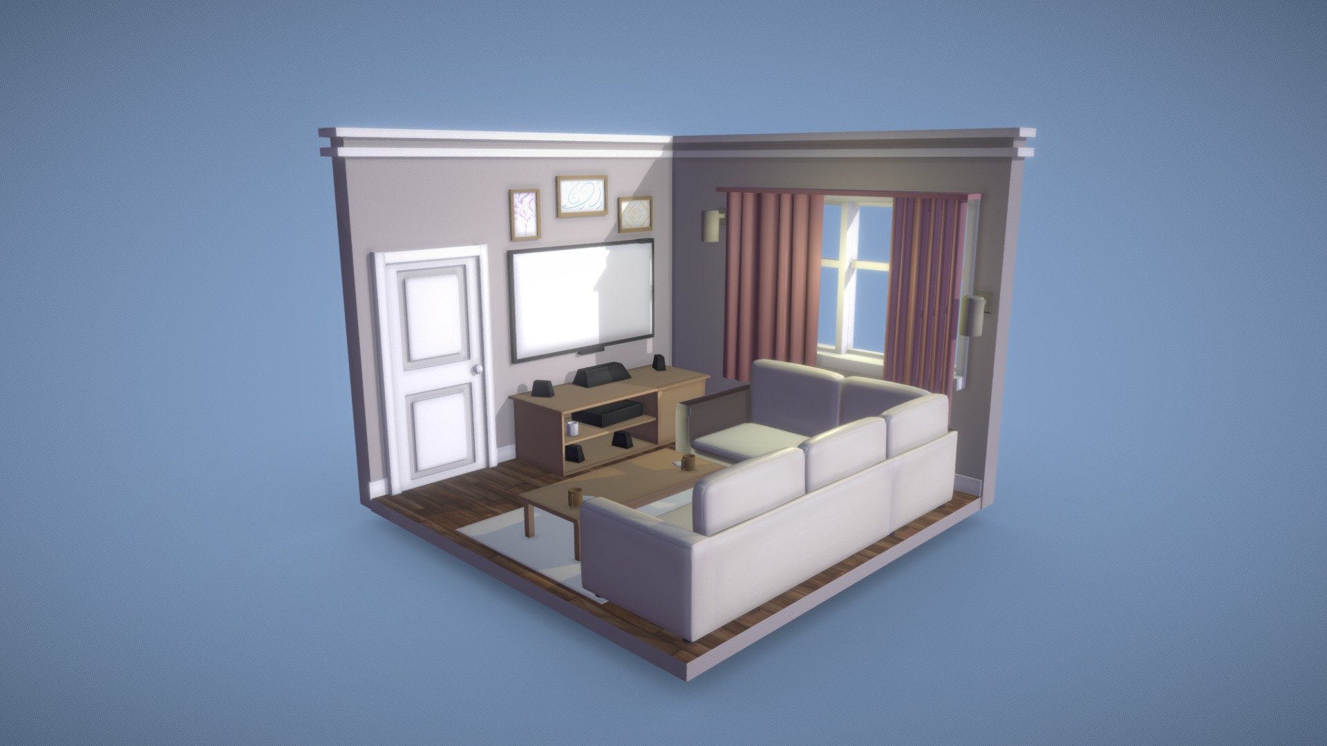 3D Square House Interior Model - 3D model by vtst170204 [3e95e29 ...