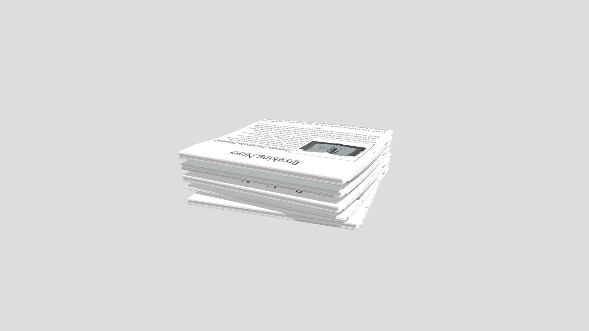 Newspaper Stack version 2 - Download Free 3D model by CobySam [3e9625e ...