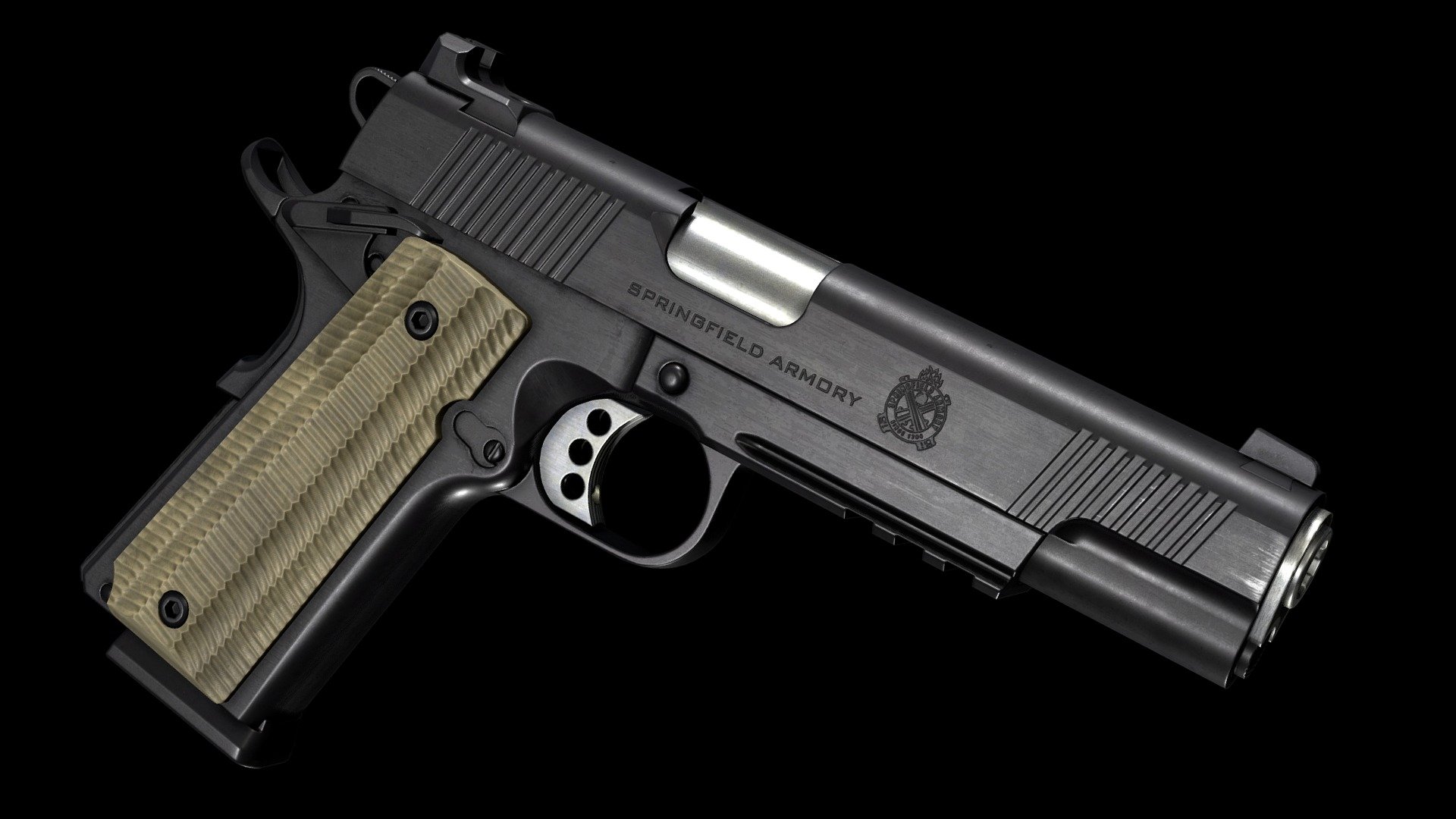 Springfield 1911 "Operator" 9mm Pistol - 3D model by SeveN (@SeveN ...