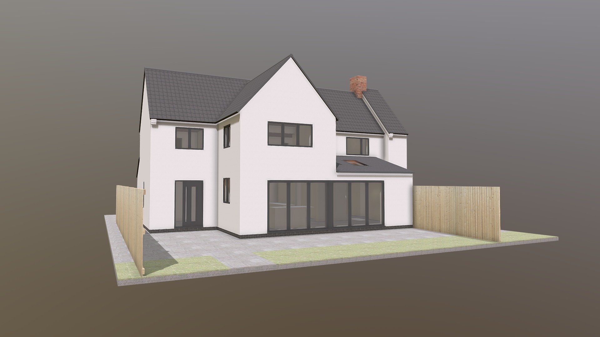 Two Storey Side and Rear Extension - 3D model by Somerset Architectural ...
