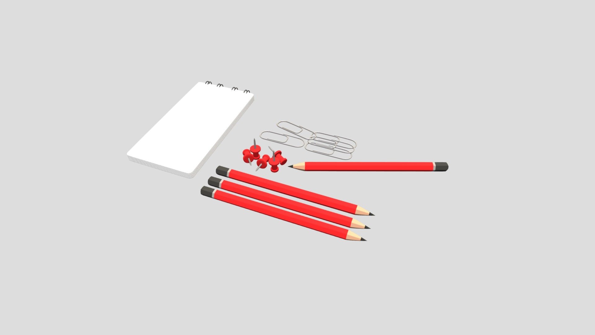 Office Stationery - Download Free 3D model by arieffitrah [3e99f2c ...
