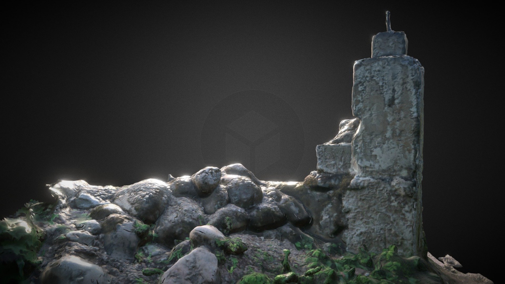 Aged Stone Pillar - Download Free 3D model by kj3987 [3e9e748] - Sketchfab