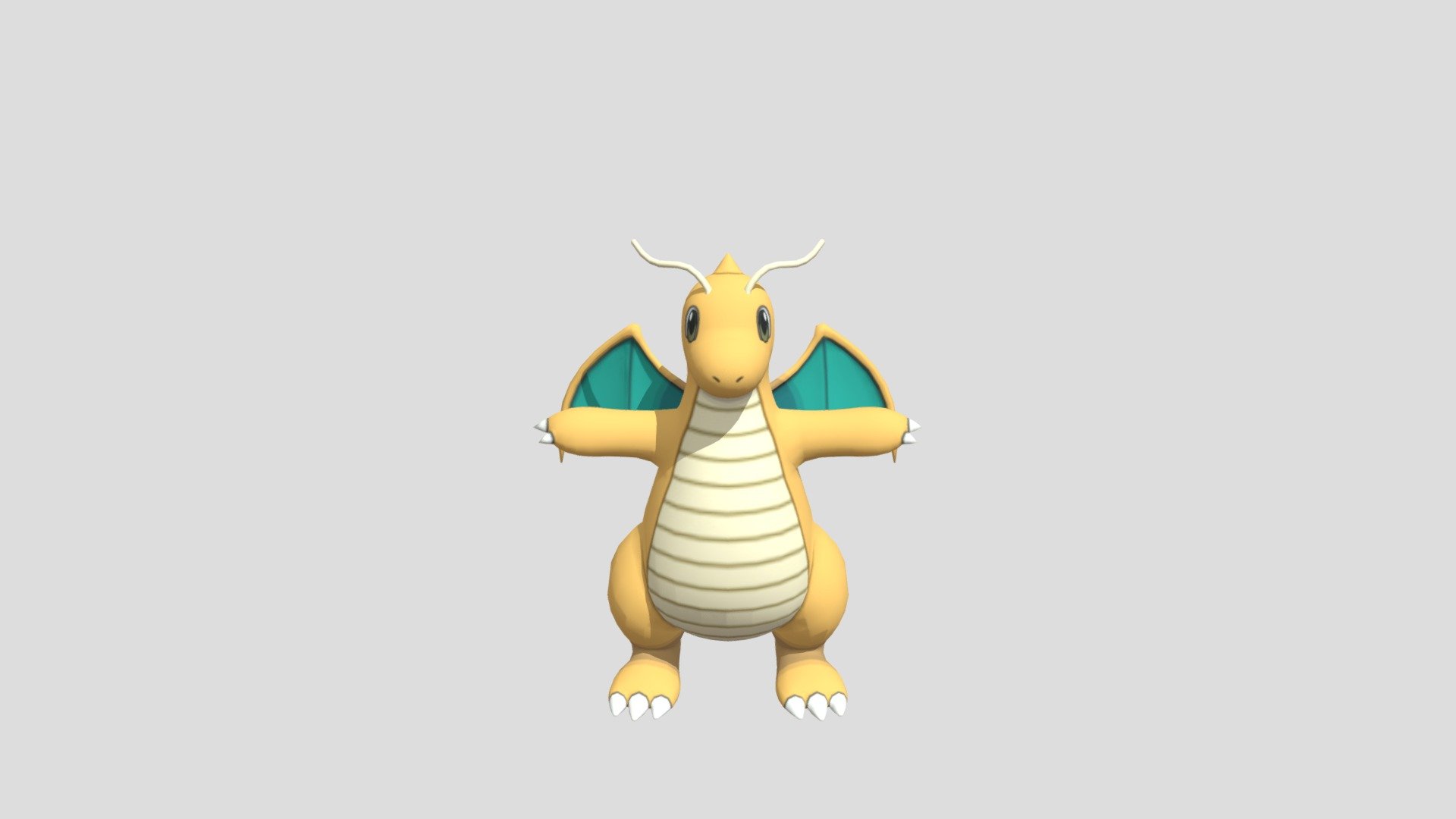 Dragonite - Download Free 3D model by gabe.flota [3e9f172] - Sketchfab