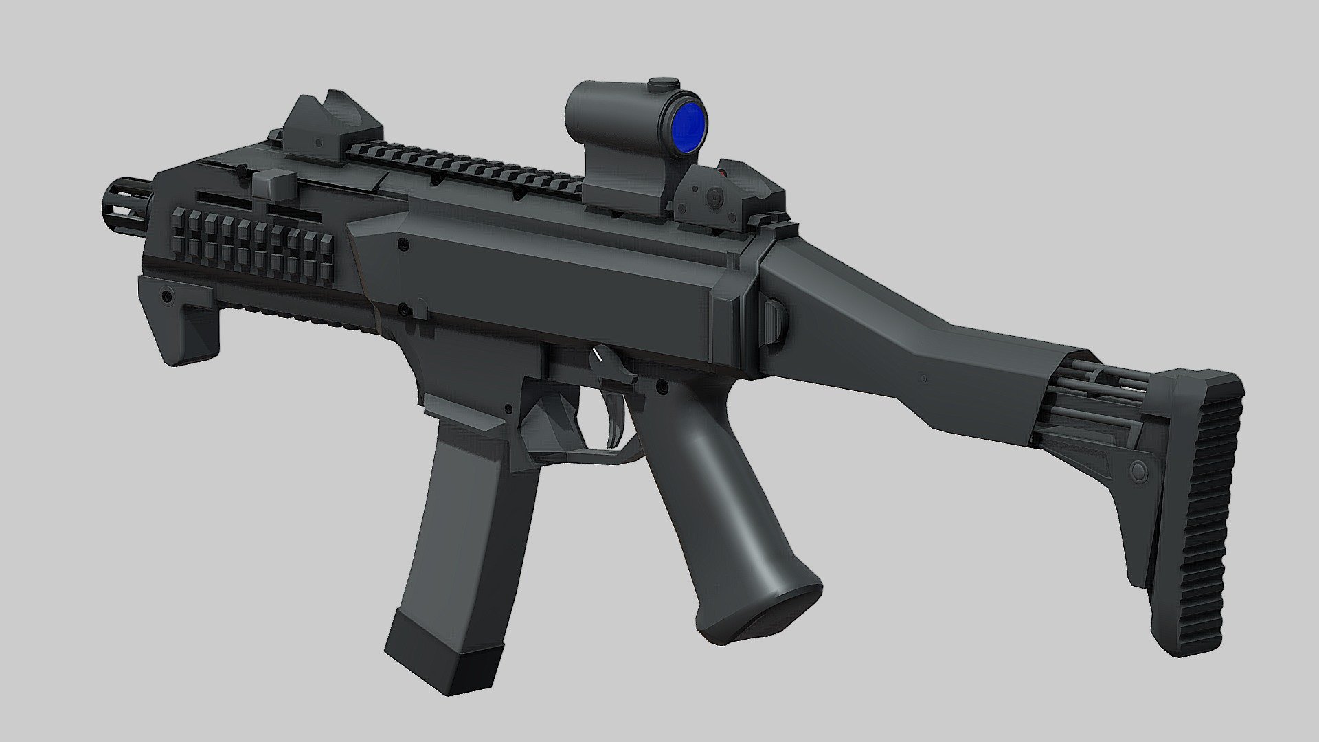 Low Poly SMG Scorpion EVO 3 Blender File - 3D model by best3dmodels ...