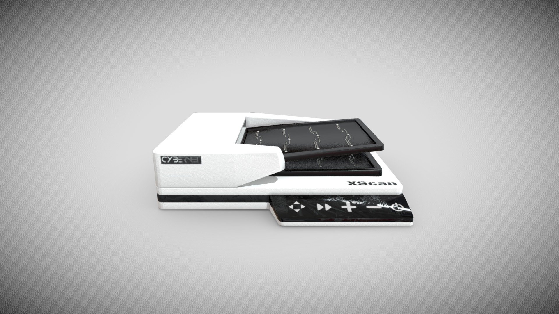 Scanner Plastic White Black - Buy Royalty Free 3D model by Dexsoft ...