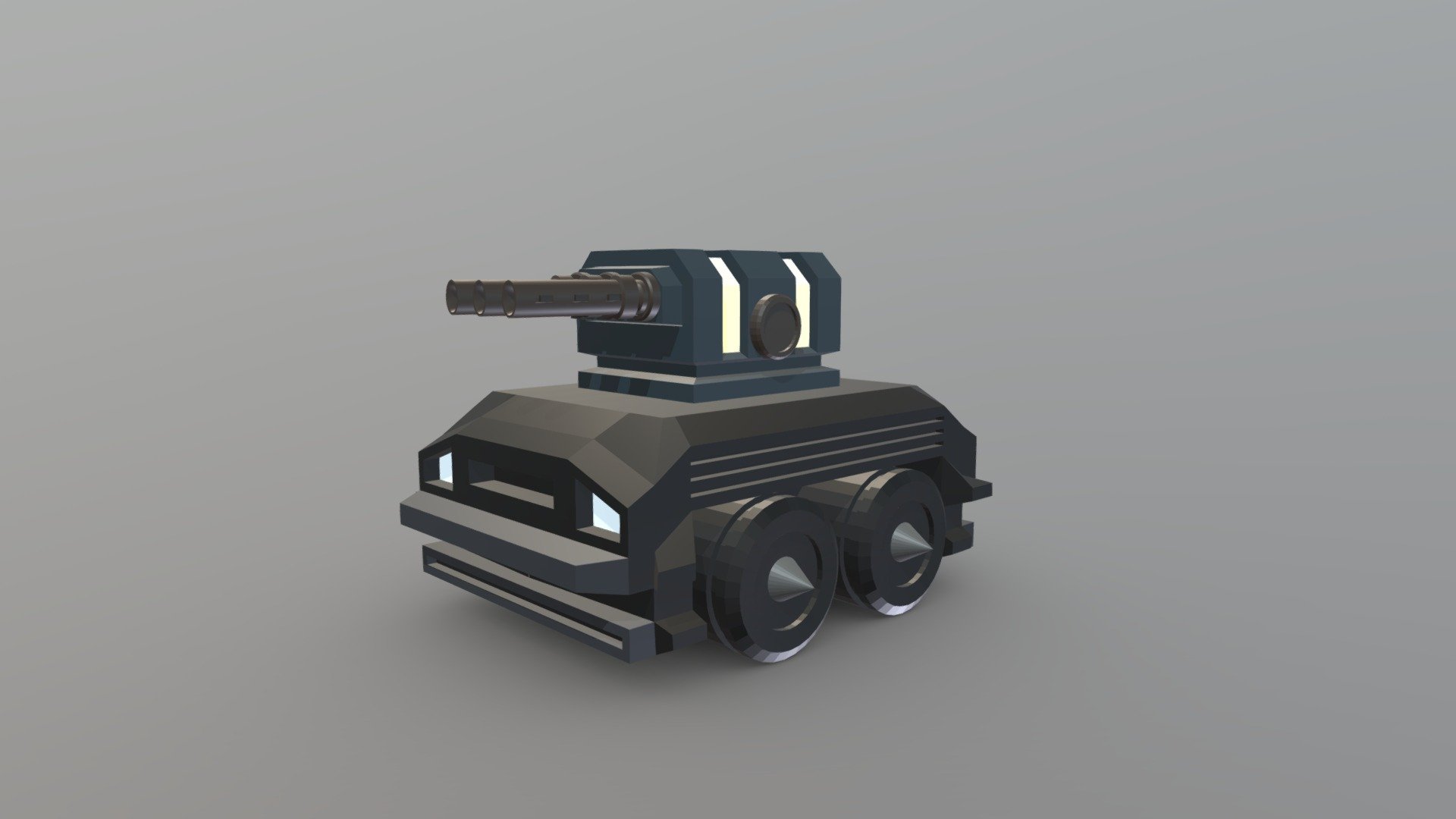 Low Poly Tank w/ Triple Cannon - Buy Royalty Free 3D model by The ...