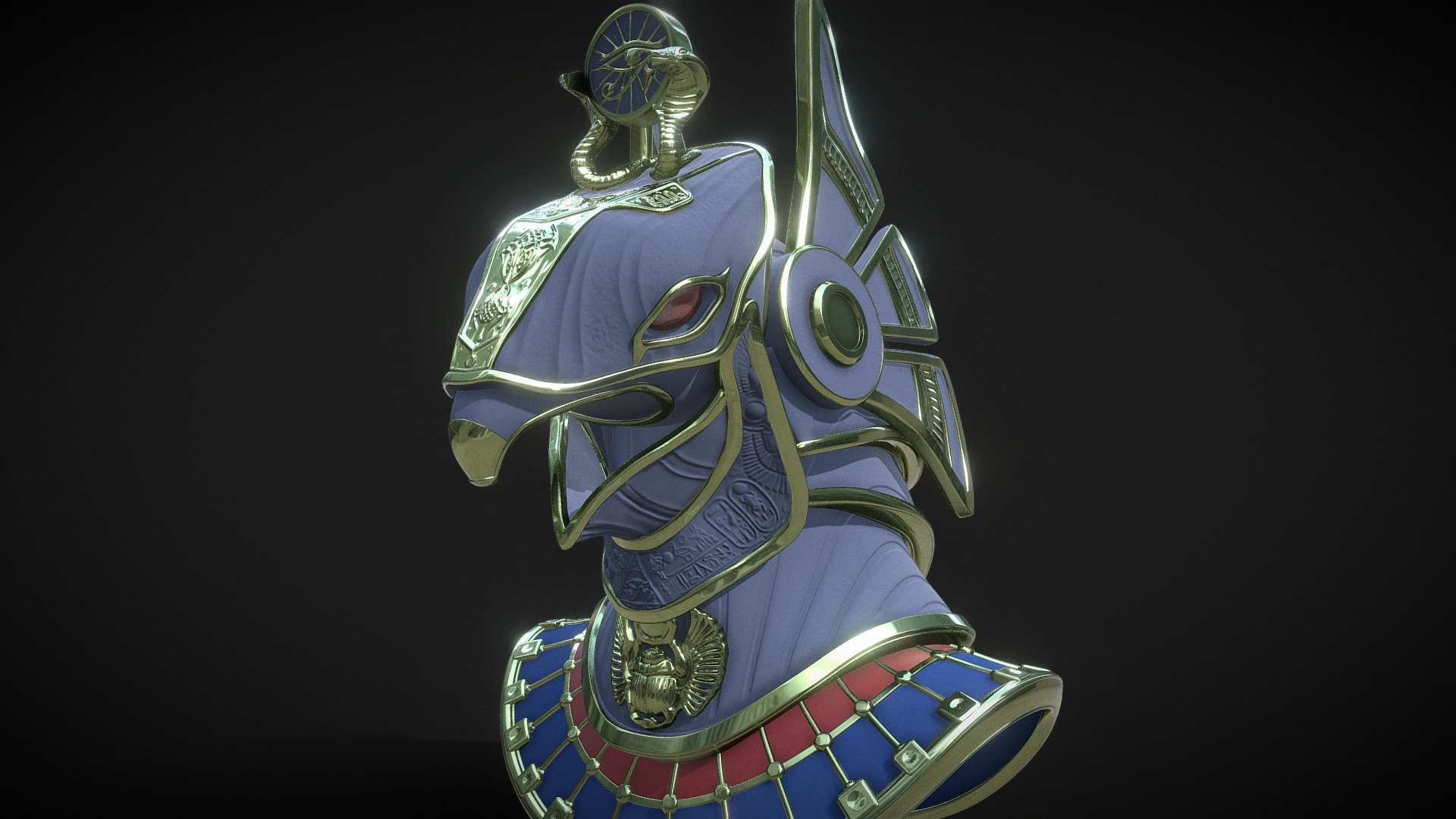 Horus Helmet v2 - Buy Royalty Free 3D model by Omassyx [3eb32b1 ...
