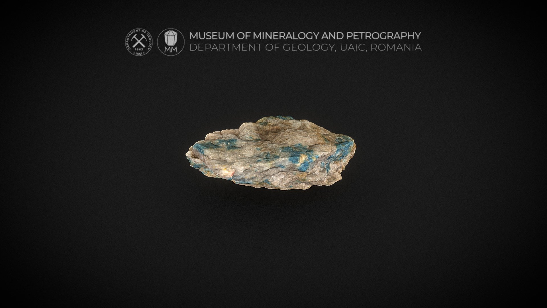 Beautiful pale blue Lazulite (+ Quartz) - 3D model by Museum of ...