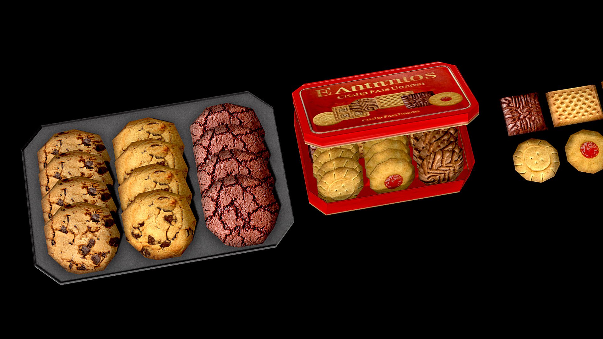 🍪 cookies set 🍪 - Download Free 3D model by gulvtaepper [3eb5061 ...