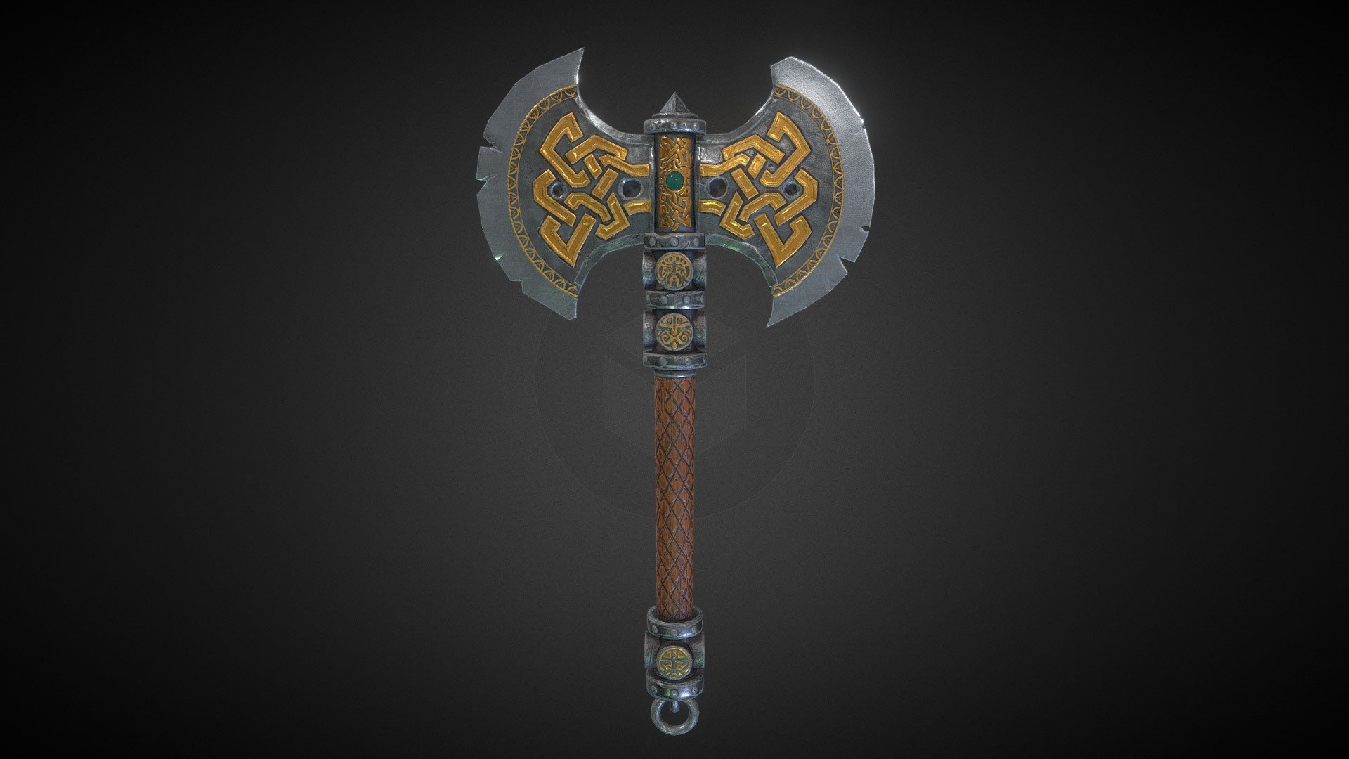 Fantasy Dwarf Axe - 3D model by yaloken [3eb67af] - Sketchfab
